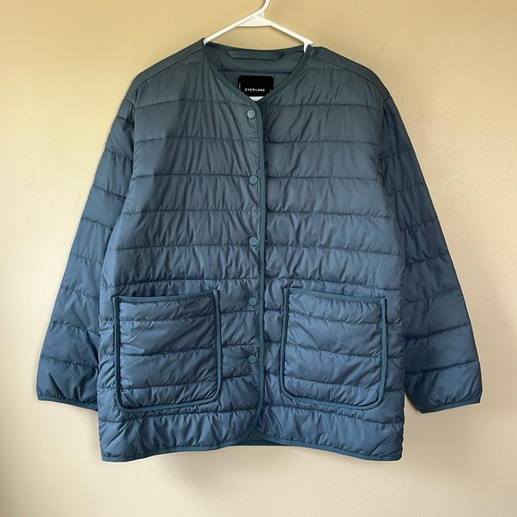 Everlane | Jackets & Coats | Everlane Renew Quilted Light Puffer Slate ...